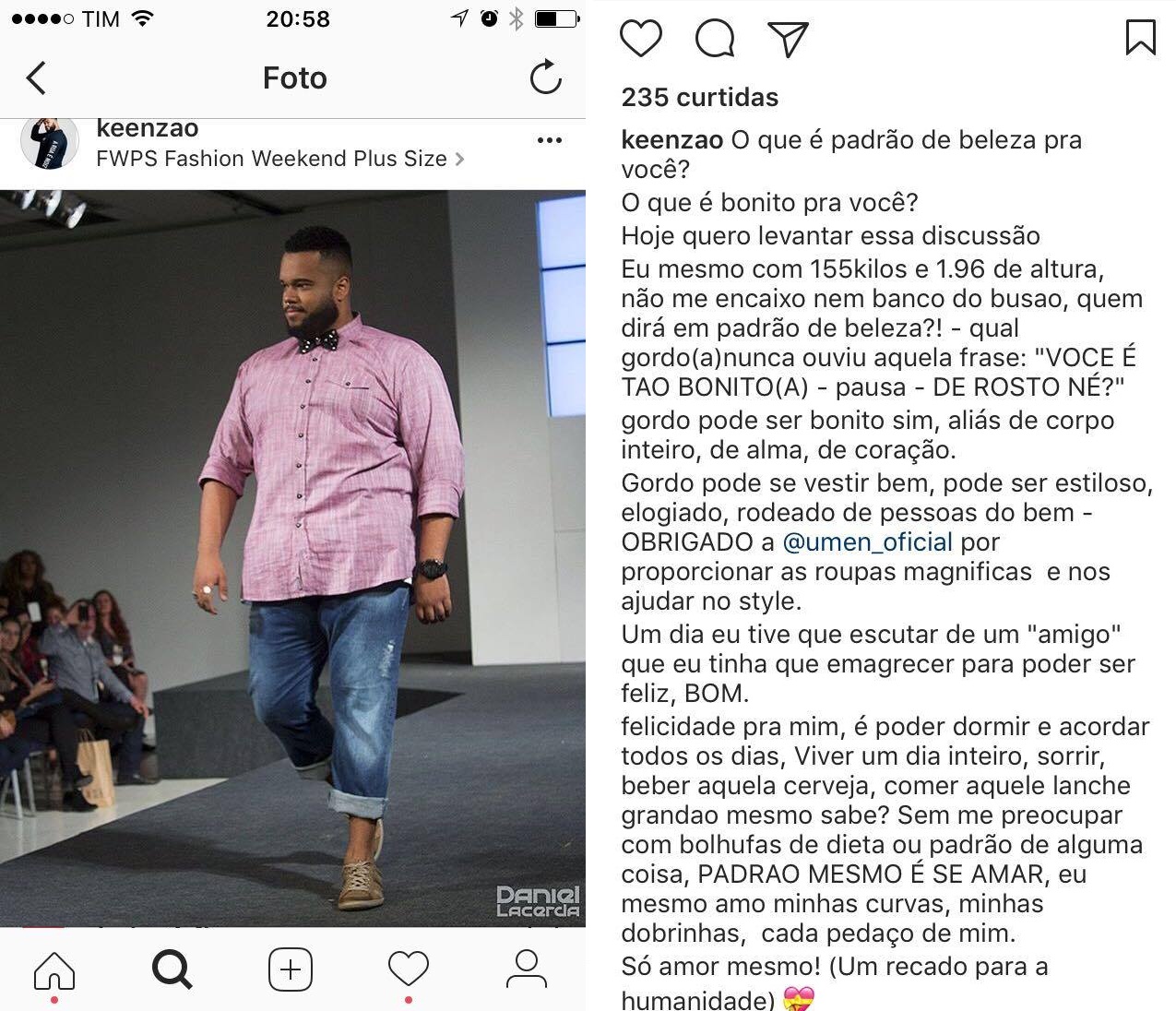 Modelo Plus Size Akeen Dos Santos: Representatividade! – Bugre